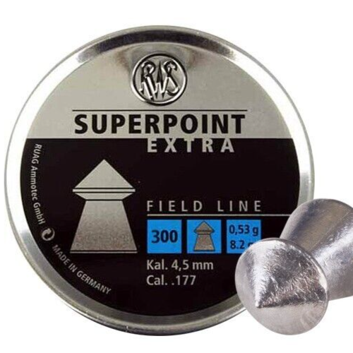 RWS Field Line 300 Count SUPERPOINT EXTRA Pointed 4.5mm .177 Caliber ...