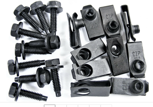 Dodge Truck Body Bolts & U-nut Clips 1/4-20 x 1"- 7/16" Hex 20pcs (10ea ...