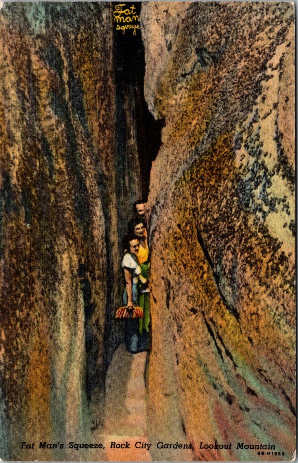 Fat Man's Squeeze Rock City Gardens Lookout Mtn. Tennessee Postcard | eBay