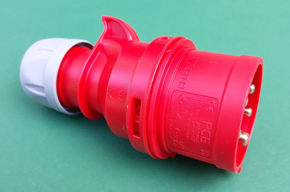 1-10 CEE Stecker Drehstromstecker Starkstrom 16A 5pol. 380/400V IP44 ...