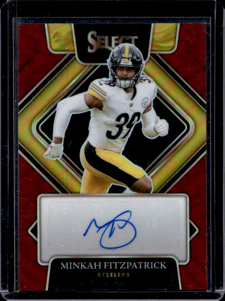 2021 Select Minkah Fitzpatrick Red Prizm Auto Autograph #3/60 Steelers ...