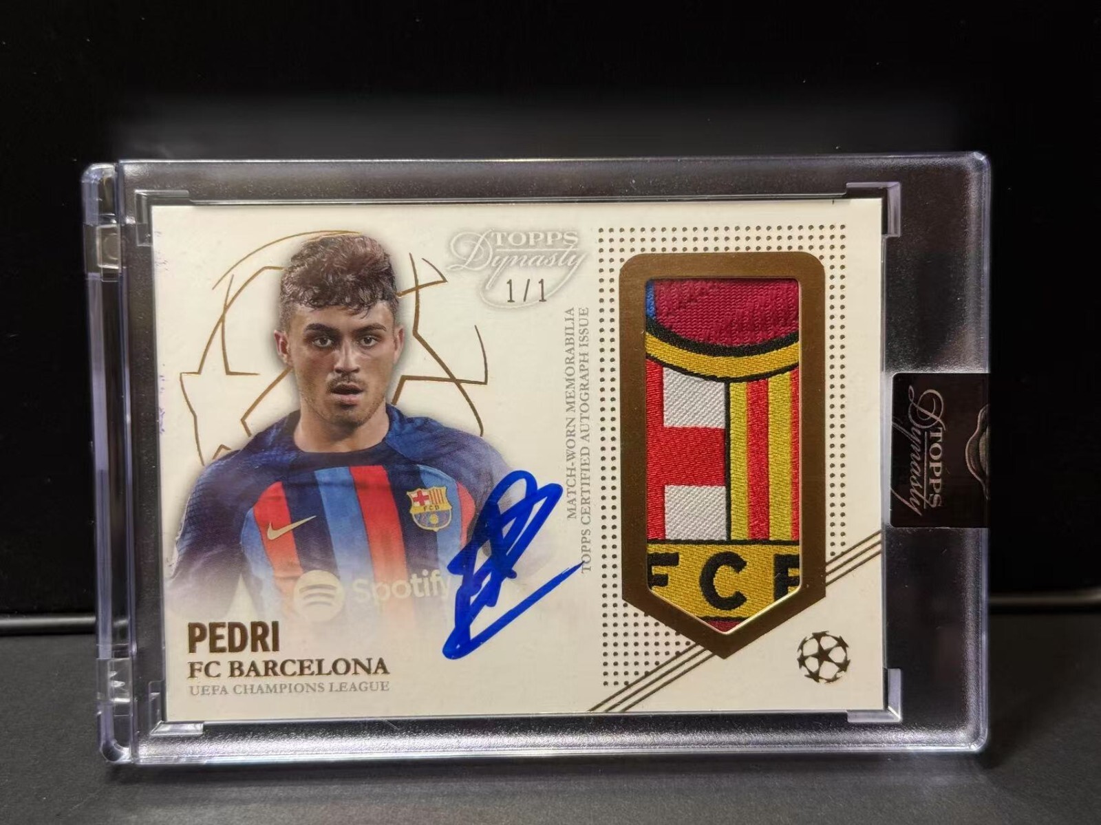 2022-23 Topps Dynasty UCL - Dynasty Autographed Patch Gold #AP-P4 Pedri ...