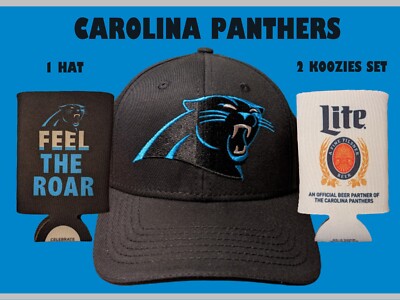 Carolina Panthers Snapback Miller Lite Hat + 2 Beer Koozies | eBay