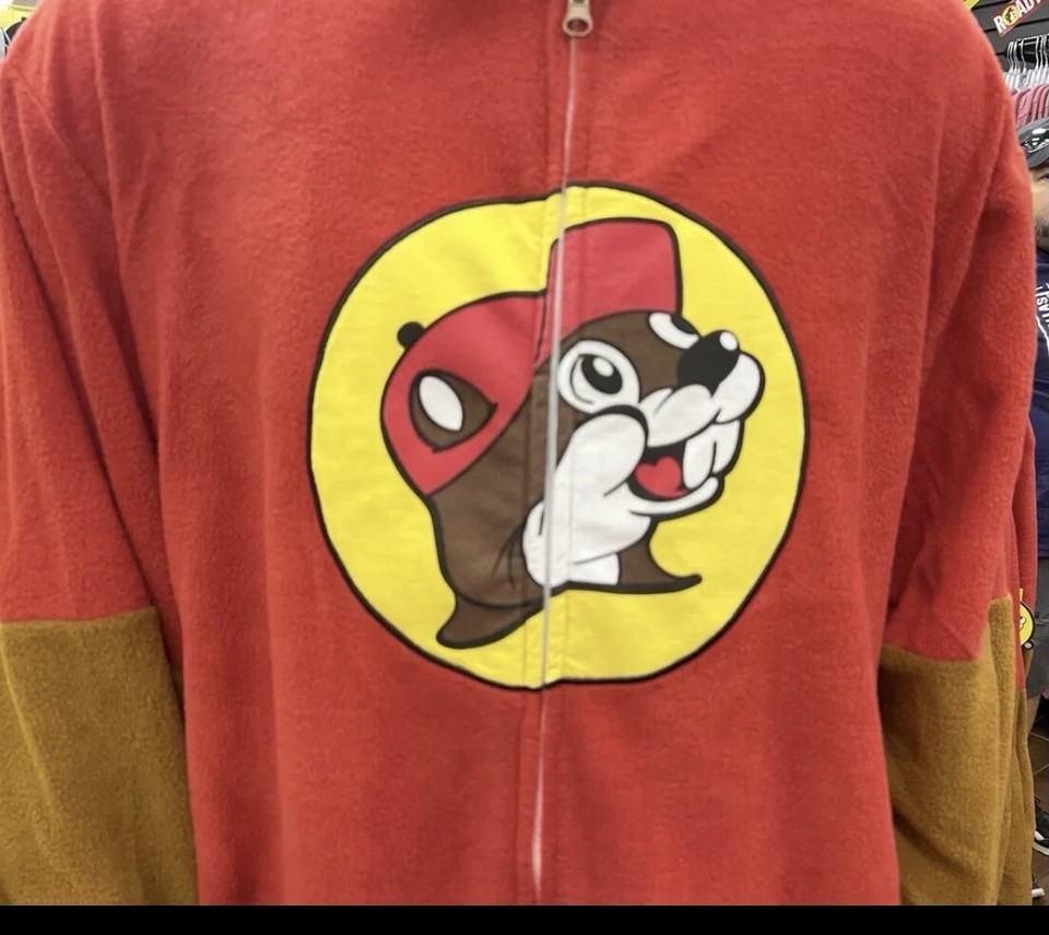 Buc-ee's Beaver Mascot Buc Union Body Suit One Piece Costume Pajamas ...