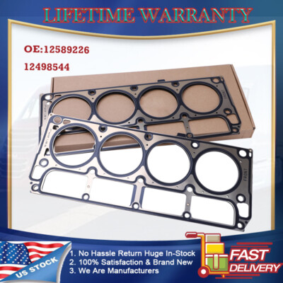 12589226 12498544 Cylinder Head Gaskets Pair for 4.8L 5.3L 5.7L 2002 ...