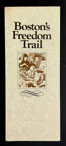 1975 Boston MA Freedom Trail Vintage Brochure American Revolution ...