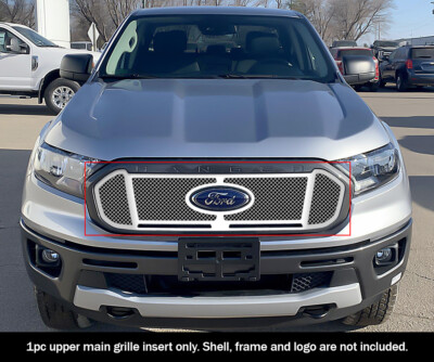 Fits 2019-2023 Ford Ranger Main Upper Stainless Steel Chrome Mesh ...