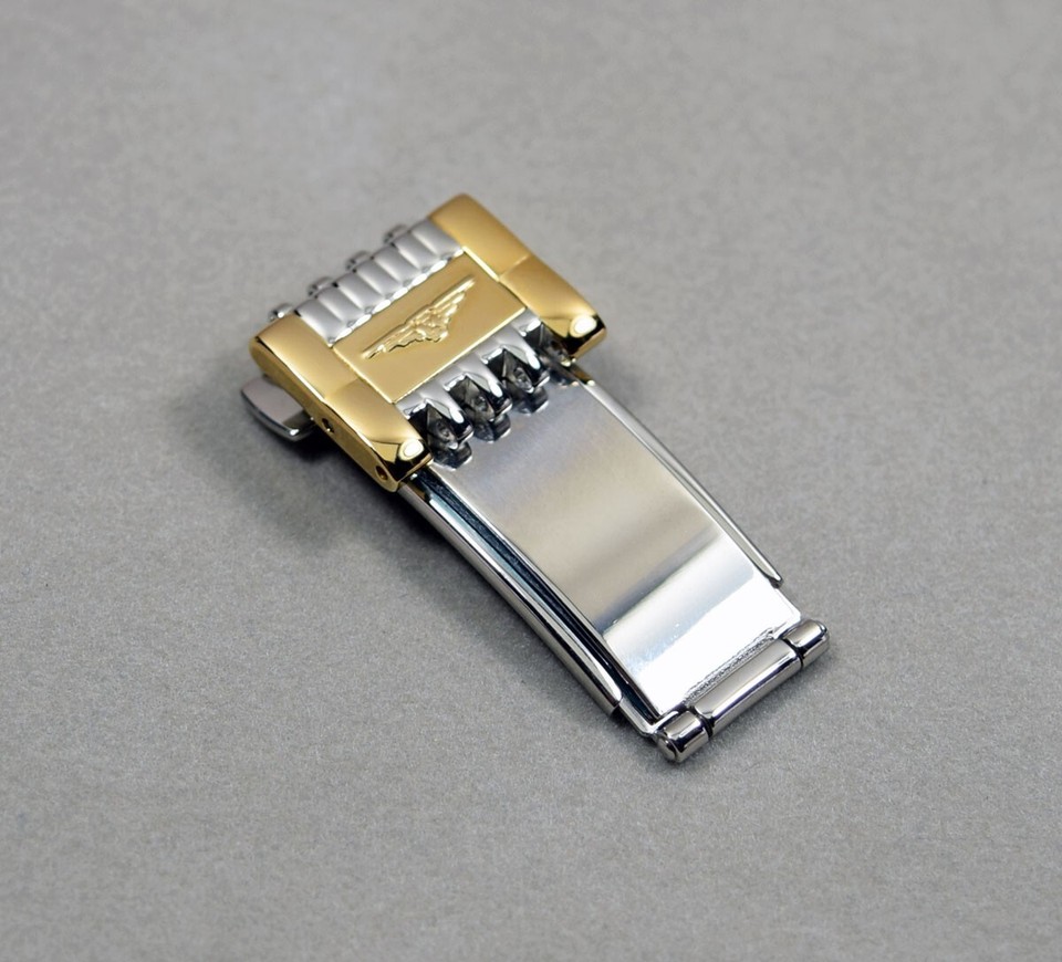 Longines Gold Plated & Steel Watch Bracelet Folding Clasp 150-37626 ...