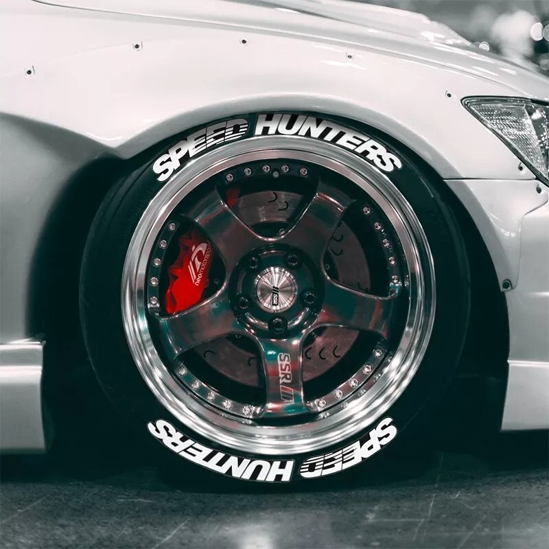 8 Sets SPEEDHUNTERS Permanent Tire Lettering Sticker 1.38'' 15''-24 ...