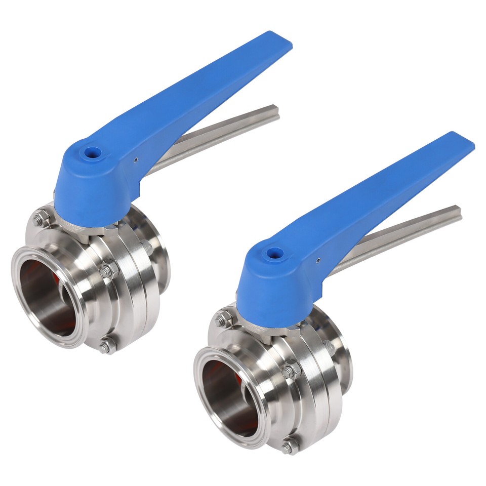2 Pack Industry Butterfly Valves Chemical Trigger Handle Butterfly ...