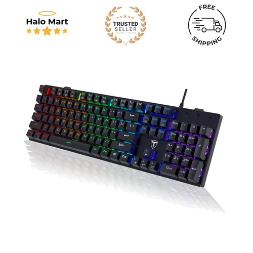 Stylish 104 Keys Mechanical Keyboard with RGB Backlight - spill-proof ...