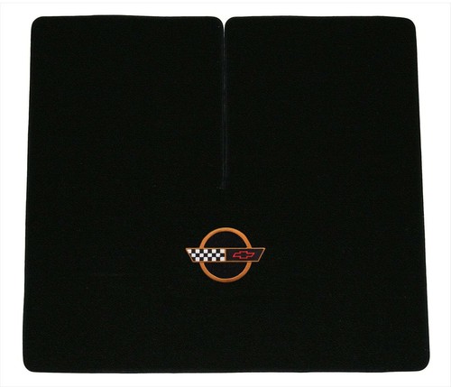 C4 Corvette Hardtop Classic Loop Black Rear Deck Mat - Gold Circle ...