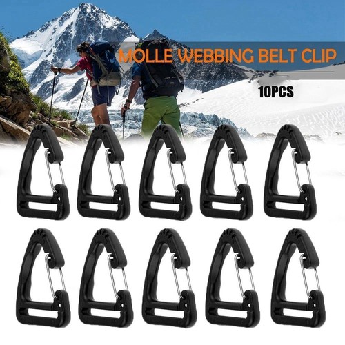 Black Spring Quickdraws Clip Plastic Alloy Hooks Camping Hiking | eBay
