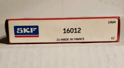 SKF 16012 SINGLE ROW BALL BRGS FACTORY NEW in box | eBay
