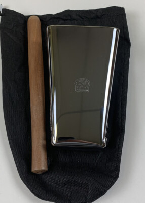 Hand Held Cowbell, 7" Chrome With Cowbell Pouch And Stick. Cencerro De ...