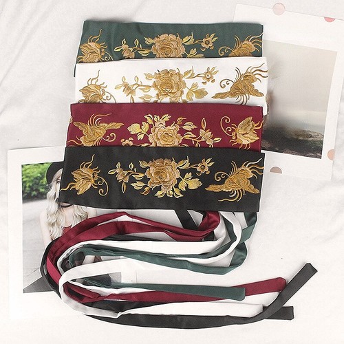 Lady Floral Embroidery Wide Belt Waistband Cummerbund for Dress Jacket ...