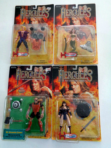 HERCULES THE LEGENDARY JOURNEYS TOYS LOT (4) 1995 MOC XENA IOLAUS SHE ...