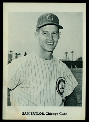 Original 1960's SAM Sammy TAYLOR CHICAGO CUBS Team Issue B&W Photo Card ...