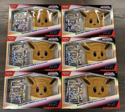 Pokemon Prismatic Evolutions Accessory Pouch Special Collection CASE (6 ...