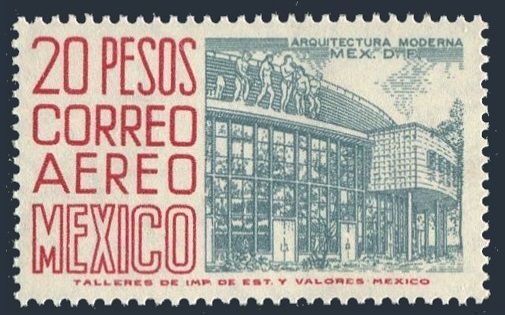 Mexico C268 perf 14, MNH. Michel 1033-II-Cz. Modern building, 1962. | eBay