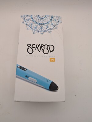 SCRIB3D P1 3D Printing Pen & 3 Color PLA Filament W/Project Guide LCD ...