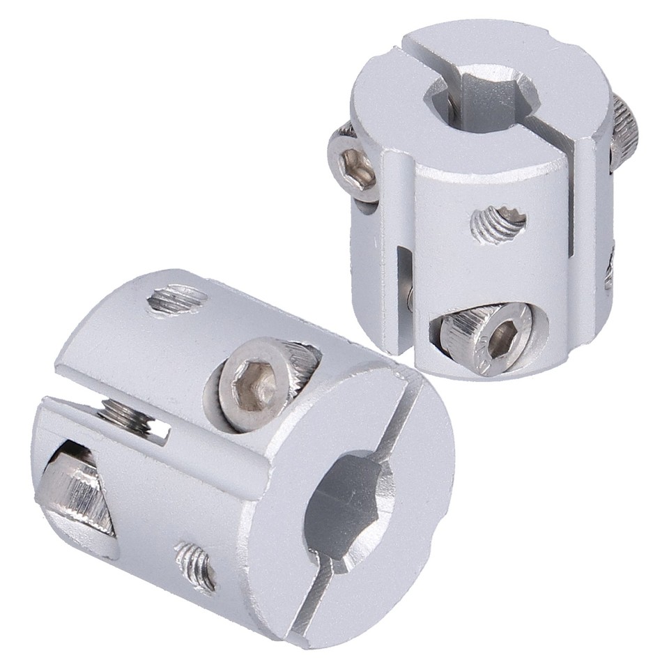 2pcs Shaft Coupler Aluminum Alloy Hex Hole High Load Flexible Shaft ...