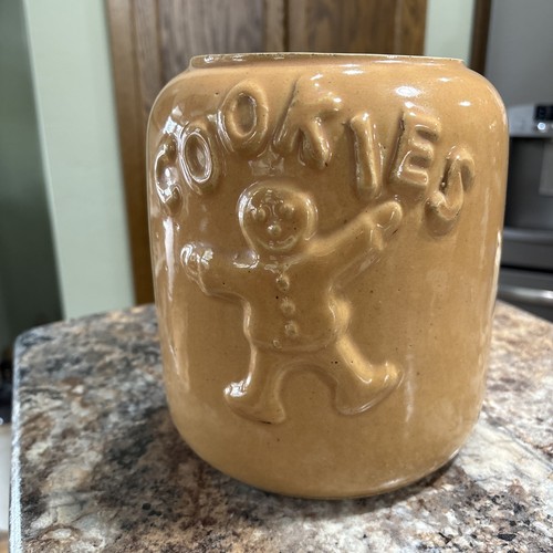 Gingerbread Man Girl Stoneware / Crock Cookie Jar | eBay