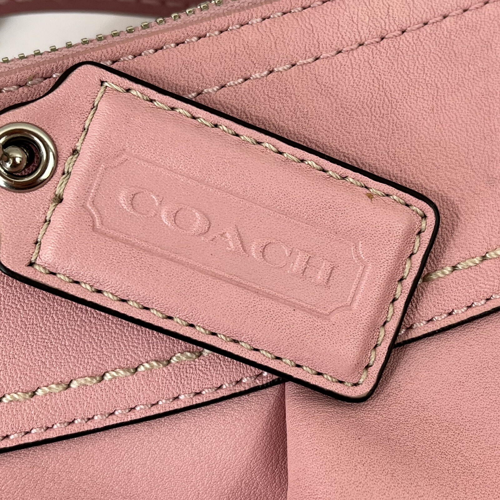 COACH SOHO Pleated Hobo Pink Leather Large Shopper Sh… - Gem