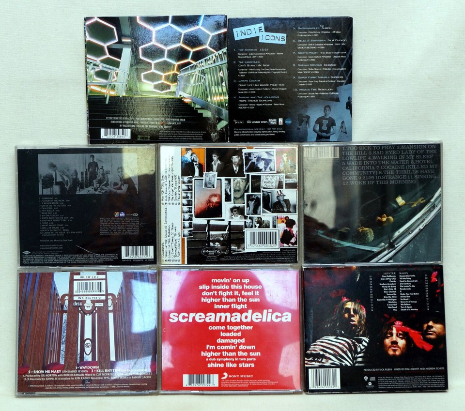 ALT ROCK INDIE CD Bundle Inc Primal Scream Blossoms Alamaba 3 Red Hot ...