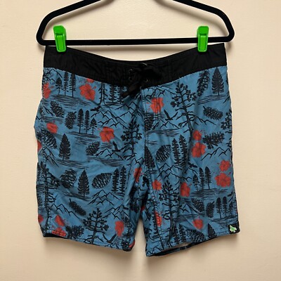 Hippy Tree Men's Size 33 Board Shorts Surf Swim Trunks Surf Pine Cone ...