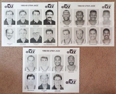 UTAH JAZZ 1992-93 MEDIA PHOTOS Compete Team Set 8x10 John Stockton ...