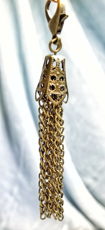 Tassels Clip-on Charms for Backpack Purse Zipper Metal Silk STOCKING ...