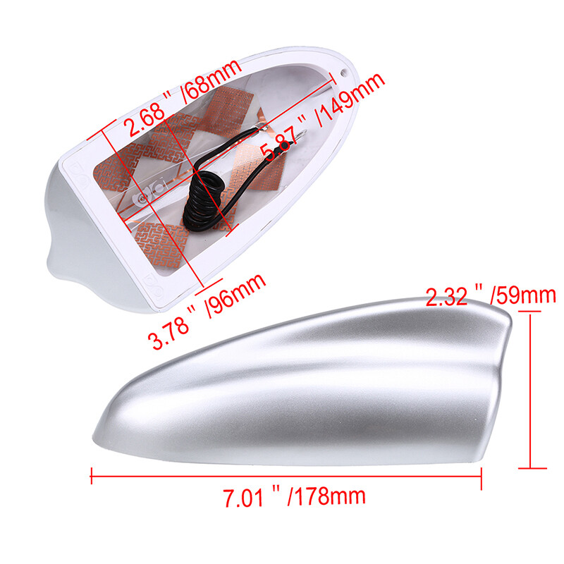 Universal Car Shark Fin Roof Signal Antenna FM/AM Radio Signal Aerial ...