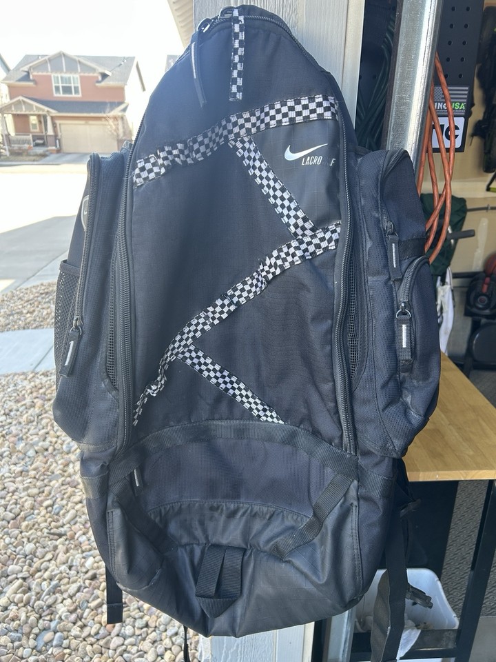 Nike Face-Off Game Day Large Lacrosse Backpack Black 24x16 | eBay