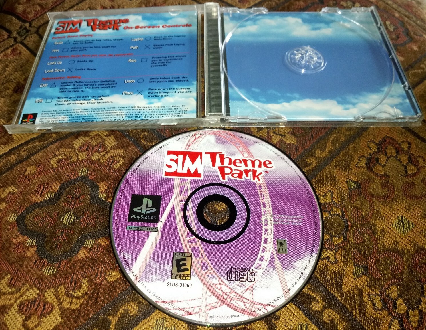 Sim Theme Park PS1 Design Build Ride PlayStation System Game PSONE Complete BOOK 14633140347| eBay