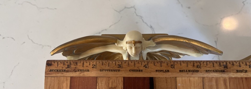 Antique Art Nouveau Deco Butterfly Girl Flapper Ceramic / Resin ...