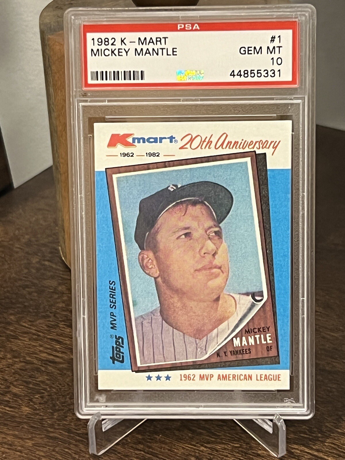 1982 Topps K-Mart MICKEY MANTLE Baseball Card #1 NY YANKEES GEM MINT ...