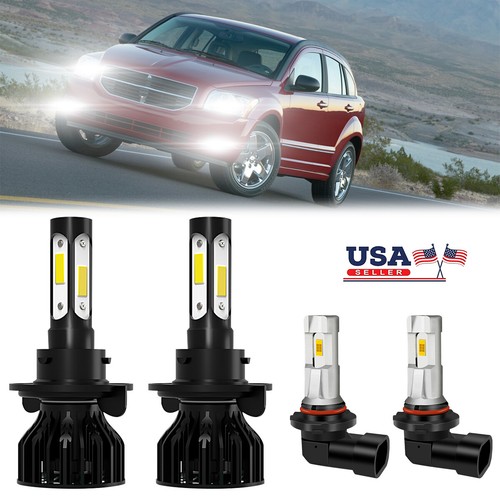 For Dodge Caliber 2007-2009 4pc LED Headlight Hi/Low Beam + Fog Light ...