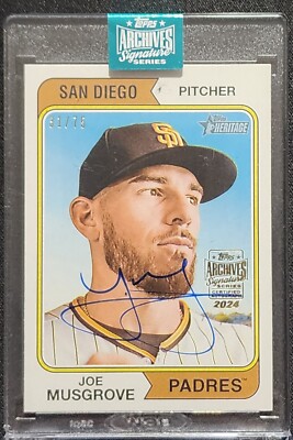 Joe Musgrove Autograph 2024 Topps Archives Signature Series Card #31 / ...