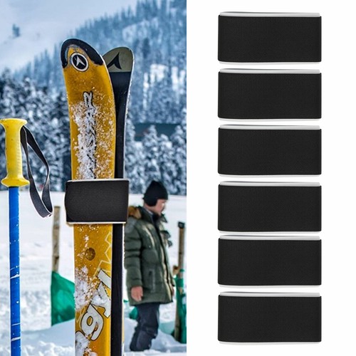 6Pcs Adjustable Skiing Straps Fastener Tape Hook & Loop Ski Fixing ...