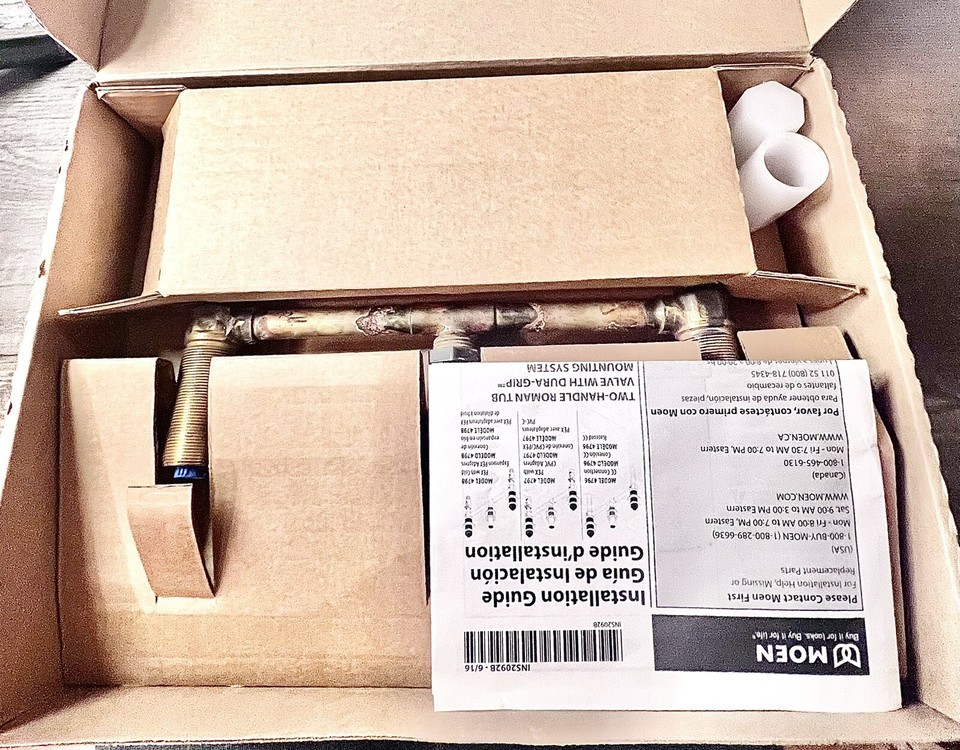 Moen 4796 12 Inch Sweat (CoppertoCopper) Roman Tub RoughIn Valve w 10 ...
