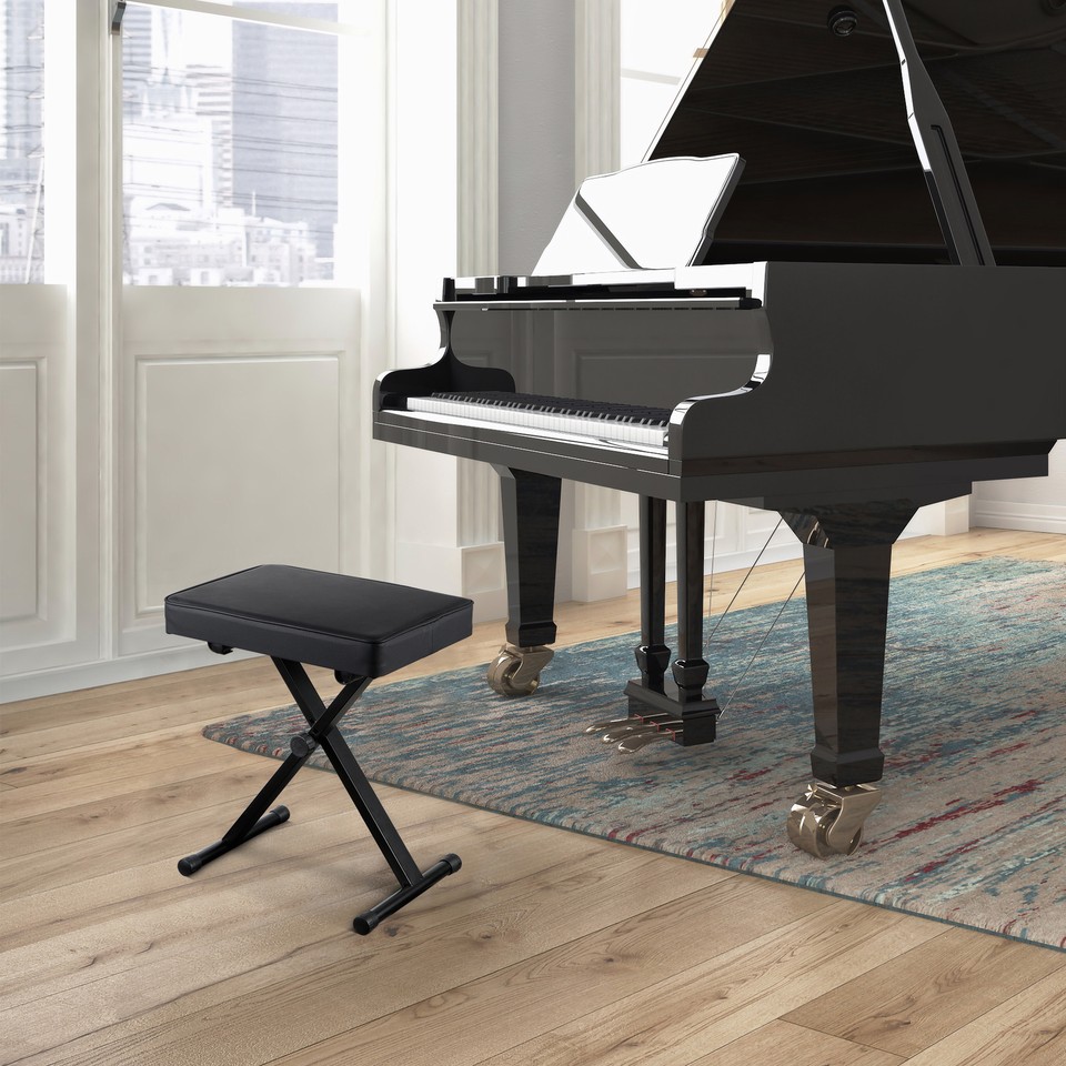 Foldable Piano Bench Keyboard Stool Chair Thickness Padded Seat ...