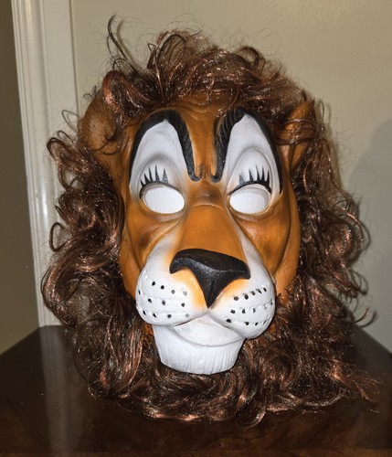 Vintage Cesar Cowardly Lion Head Mask, Quality Rubber Halloween Mask ...