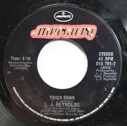 Soul 45 L.J.Reynolds - Touch Down / Don'T Worry Sur Mercury | eBay