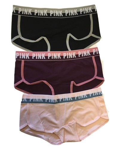 VICTORIA SECRET PINK LOGO BOYSHORTS/SHORTIE / BOXER PANTY 667543079292 ...