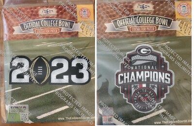 GEORGIA BULLDOGS NATIONAL CHAMPIONSHIP PATCH SET BACK 2 BACK COLLEGE ...