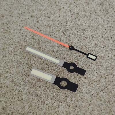 Watch Hands Green Luminous Orange Second Hands Watch for NH35/36/4R/7S ...