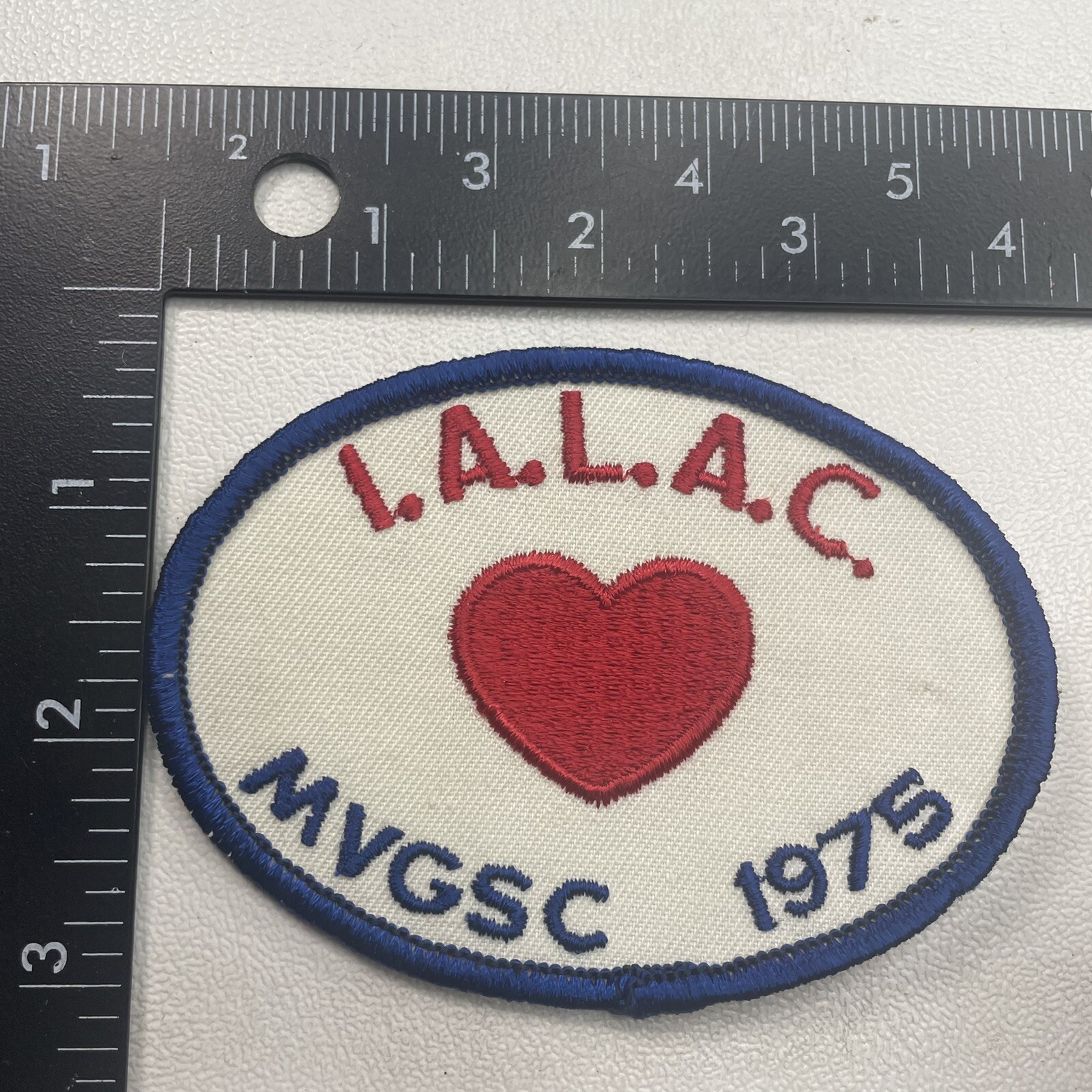 Vtg 1975 Red Love Heart IALAC MVGSC Mississippi Valley Girl Scouts ...