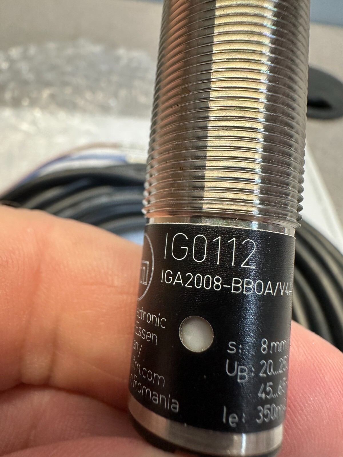 IFM IG0112/IGA2008-BBOA/V4A EFECTOR PROXIMITY SWITCH SENSOR, NEW FREE ...