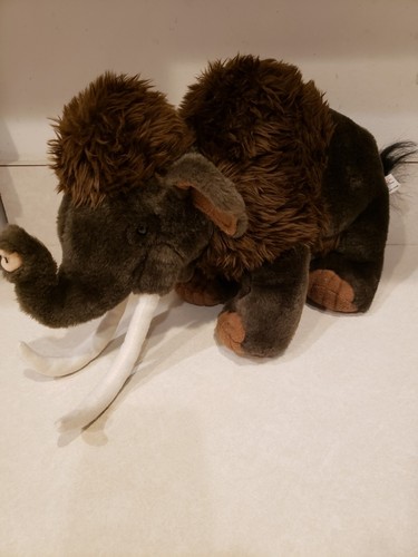 Brown Woolly Mammoth Mastadon Ice Age Plush Toy Stuffed Animal 12" Wild ...